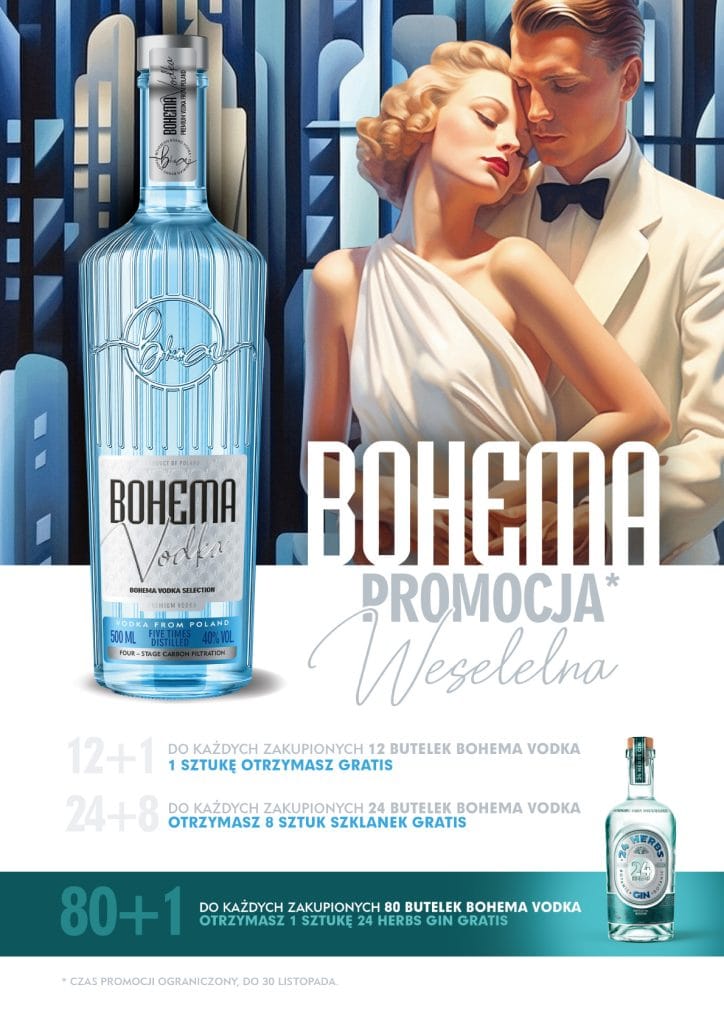 BOHEMA Wódka 0,5L - 40% - hurtowa cena!